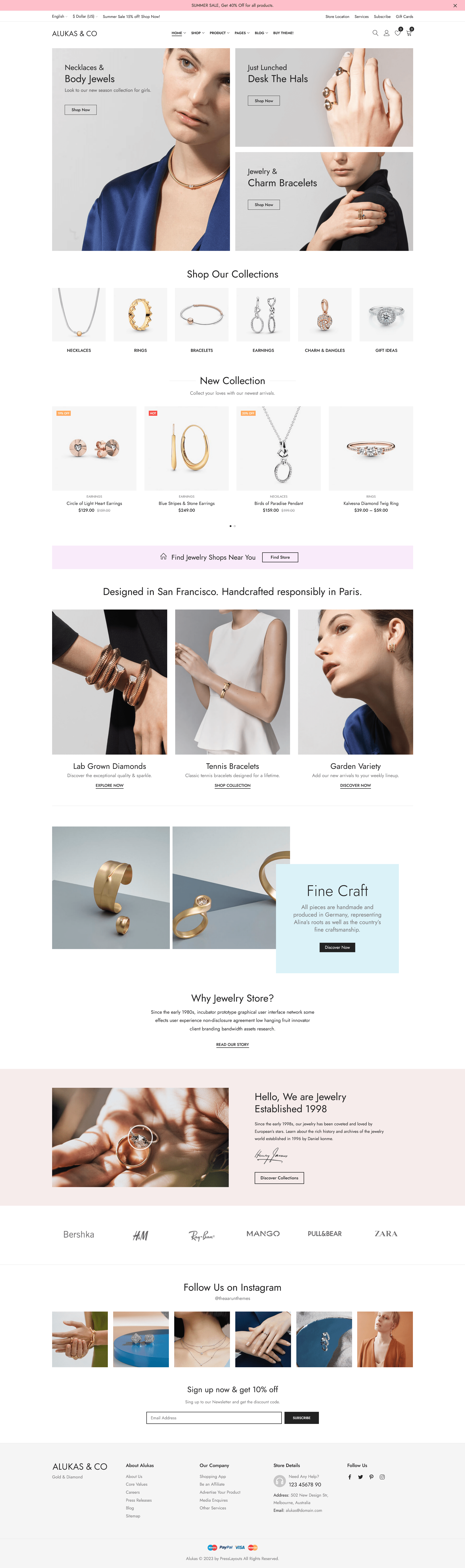 Alukas - Modern Jewelry Store WordPress Theme by PressLayouts | ThemeForest